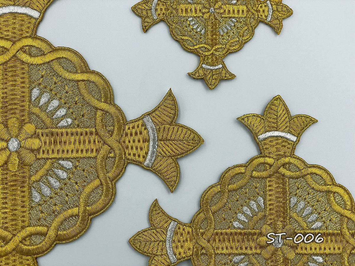 Set of embroidered crosses ST-006 –Liturgical Fabrics
