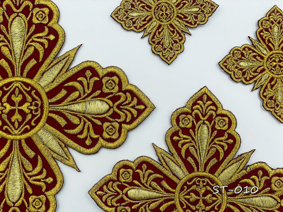 Set of embroidered crosses ST-010 –Liturgical Fabrics