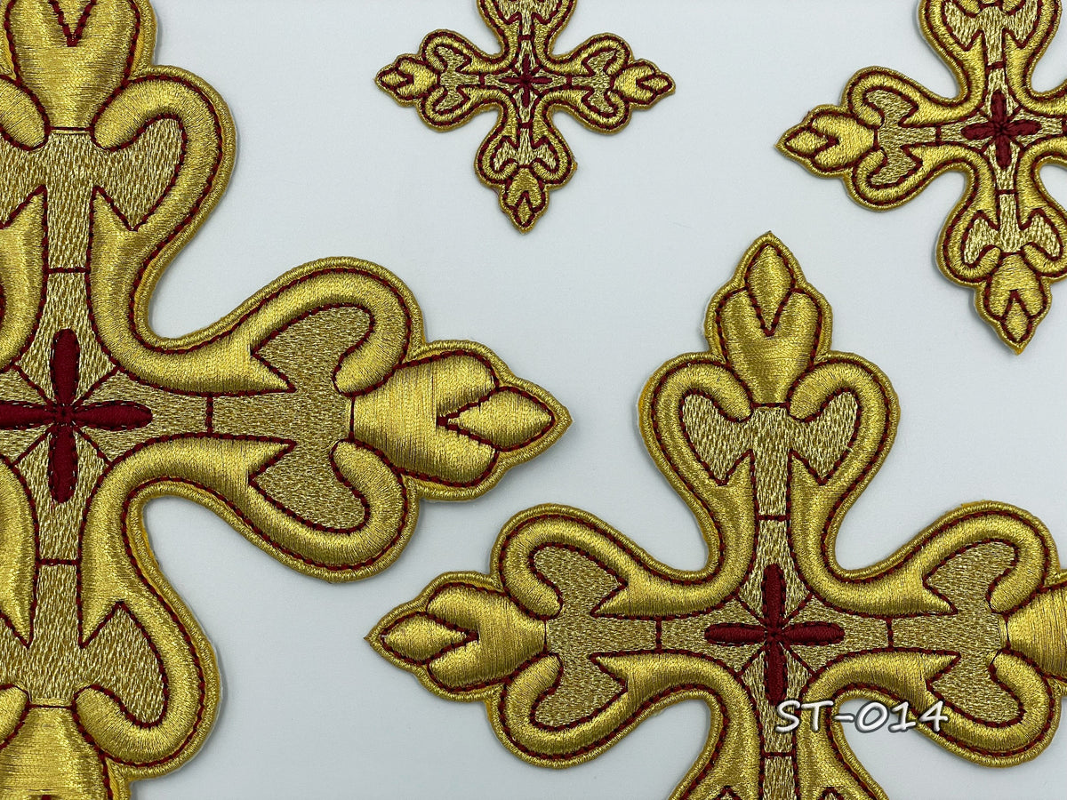 Set of embroidered crosses ST-014 –Liturgical Fabrics