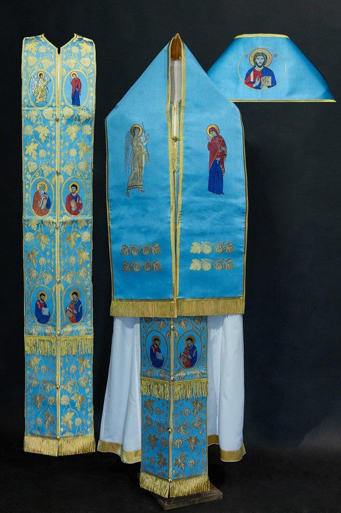 Bishop set ‘Annunciation of Virgin Mary’ on a light blue background ...