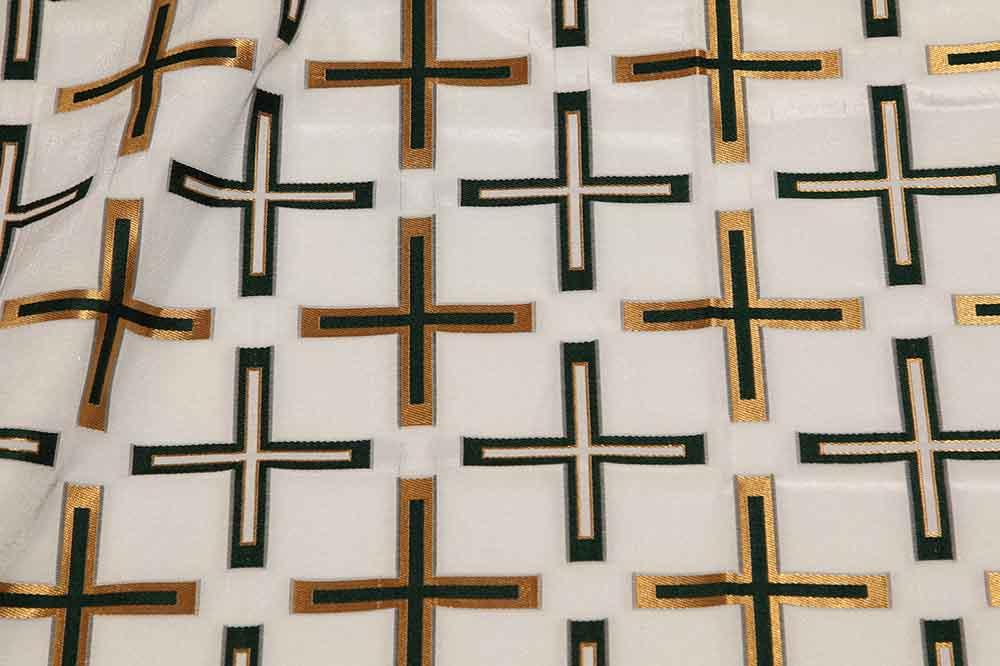 Woven cross pattern fabric (IERO 63) –Liturgical Fabrics