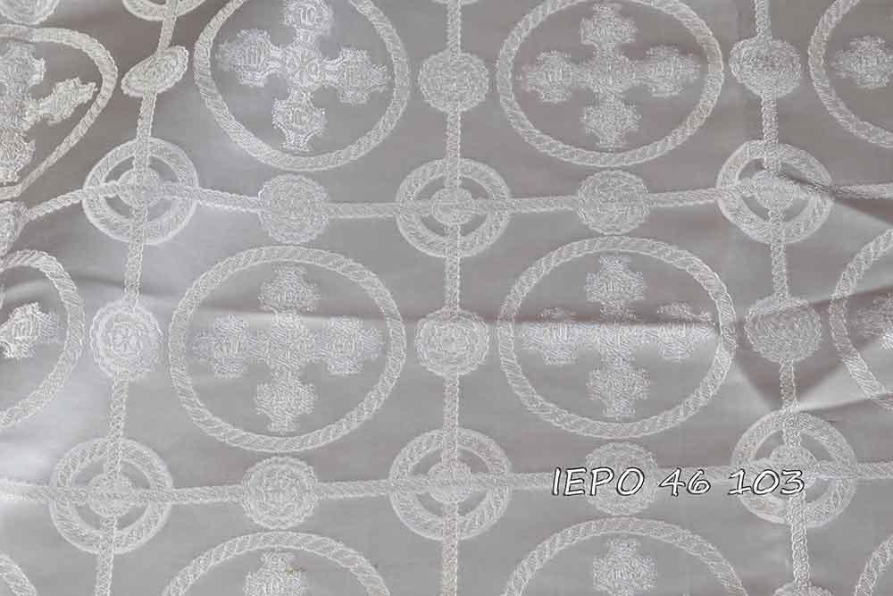 Alpha Omega pattern with crosses (IERO 46) –Liturgical Fabrics